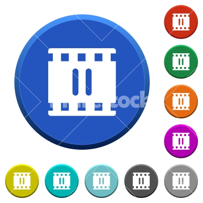 Pause movie beveled buttons - Free stock vector - Flarestock